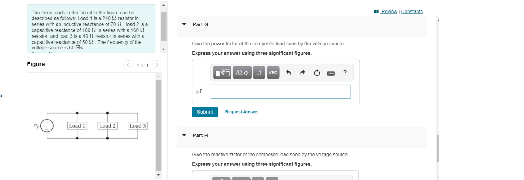 Solved Problem 10.27 3 of 7 > Review Constants The three | Chegg.com