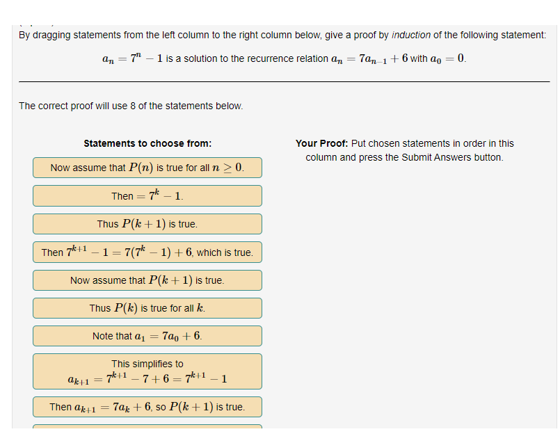 Solved NOTE: YOU CAN ONLY USE 8 STATEMENTS AND IT MUST BE | Chegg.com