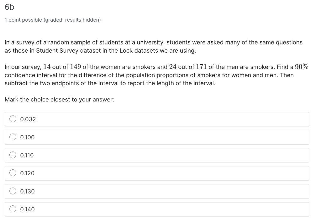 Solved ба 1 point possible (graded, results hidden) In a | Chegg.com