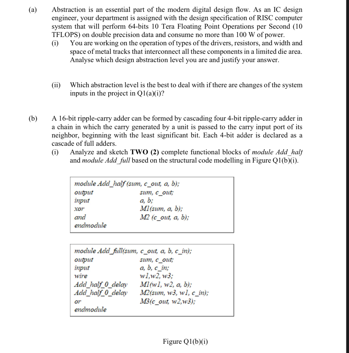 Solved (a) Abstraction is an essential part of the modern | Chegg.com