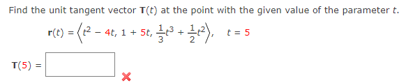 Solved Find the unit tangent vector T(t) at the point with | Chegg.com