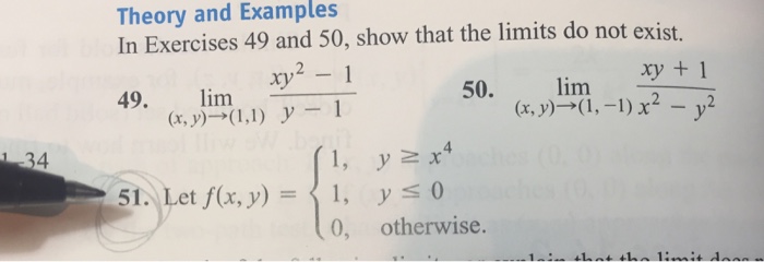 Solved Show that the limit doesn't exist for a piece-wise | Chegg.com
