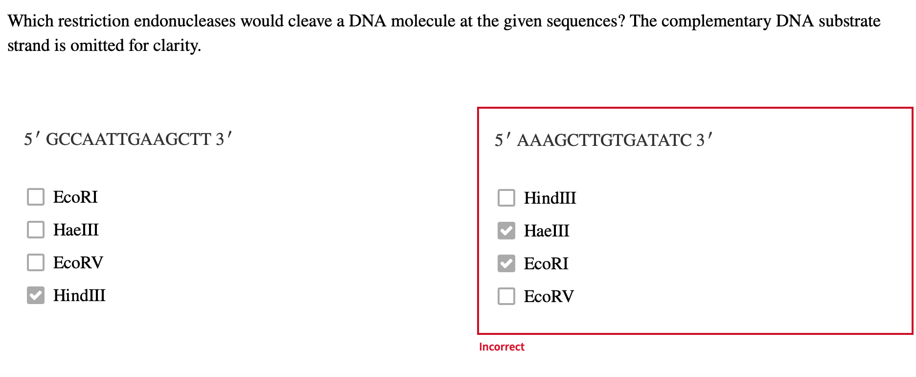 Solved The table shows where different restriction | Chegg.com