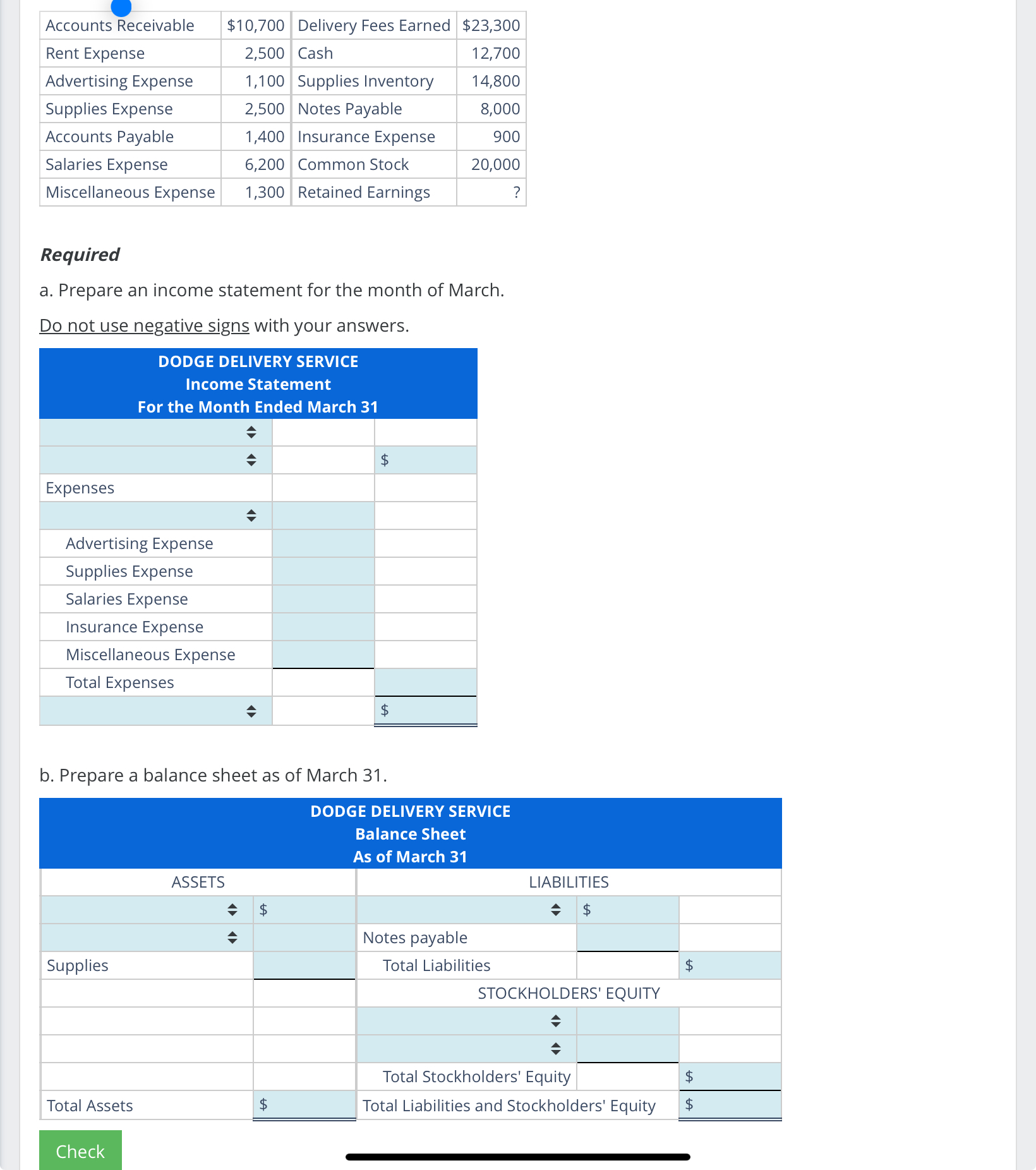 Solved Income Statement and Balance SheetOn March 1, ﻿Janet | Chegg.com