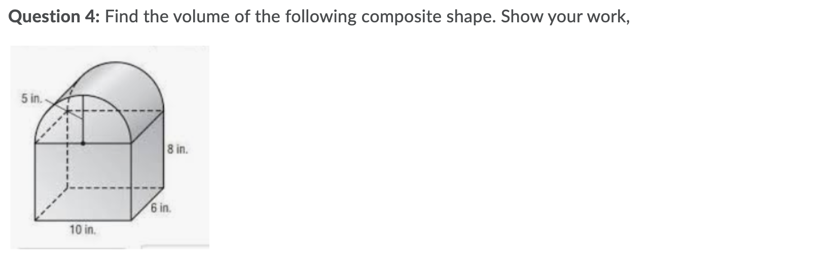 Solved Question 4: Find the volume of the following | Chegg.com