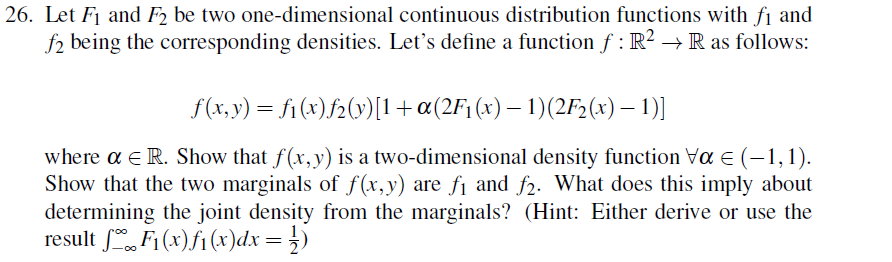 Solved 6 Let F1 And F2 Be Two One Dimensional Continuous