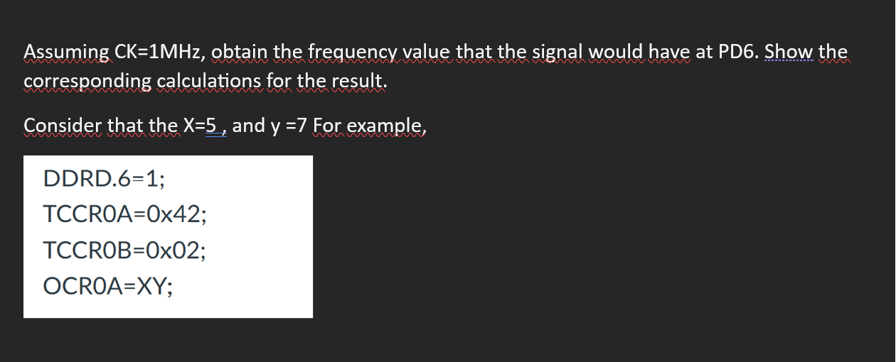 Solved Assuming CK=1MHz, obtain the frequency value that the | Chegg.com