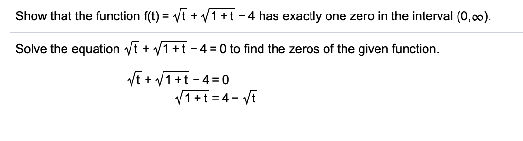 Solved 4.2.21 Show that the function f(x) = x4 + 8x+6 has | Chegg.com