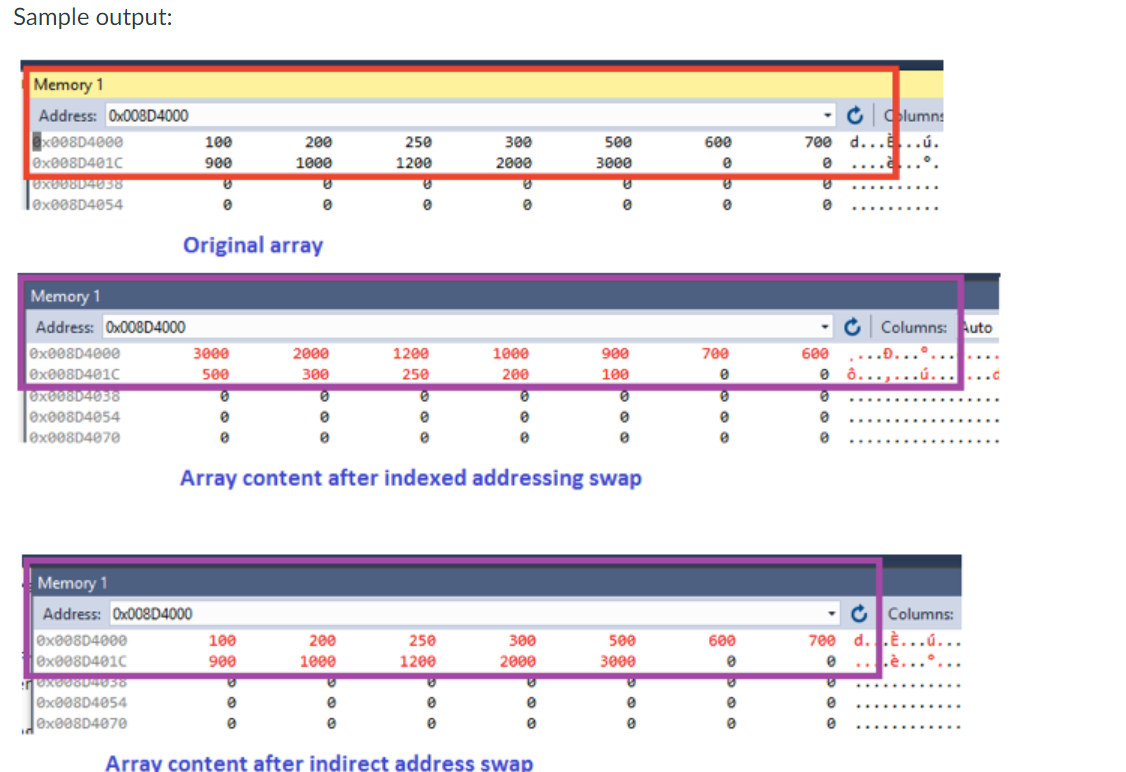 Solved [Reverse an Array] USING ASSEMBLY LANGUAGE x86 | Chegg.com