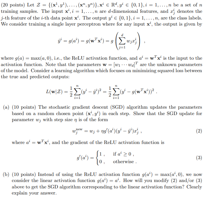 Solved (20 points) Let | Chegg.com