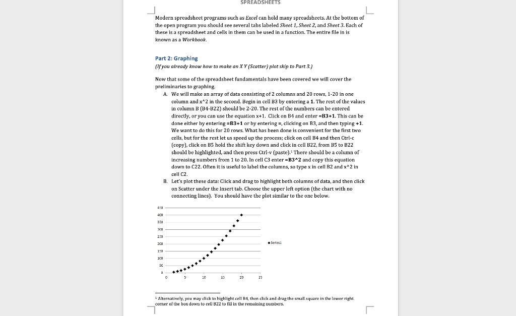 Solved Lab 4 - Spreadsheets You will need Microsoft Excel | Chegg.com