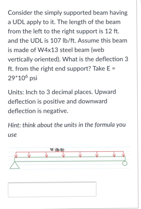 Deflection Formula Simply Supported Beam Udl - The Best Picture Of Beam