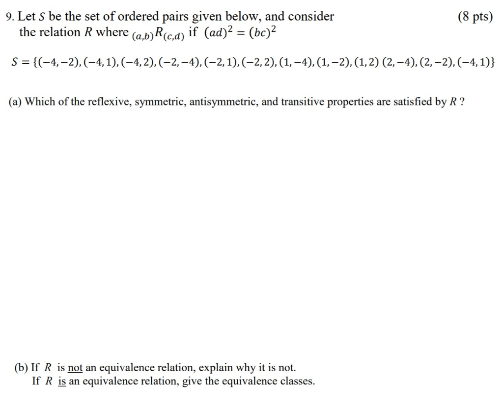 Solved Show all work necessary to justify your answers on | Chegg.com