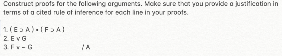 Solved Construct proofs for the following arguments. Make | Chegg.com