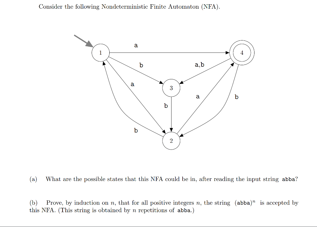 Solved Consider The Following Nondeterministic Finite
