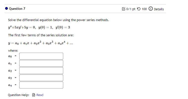 Solved Question 7Solve the differential equation below using | Chegg.com