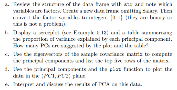 The Hitters data set is provided in the package ISLR. | Chegg.com