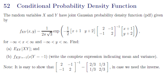 Solved y+2] [- +21) 1 2 y +2 52 Conditional Probability | Chegg.com