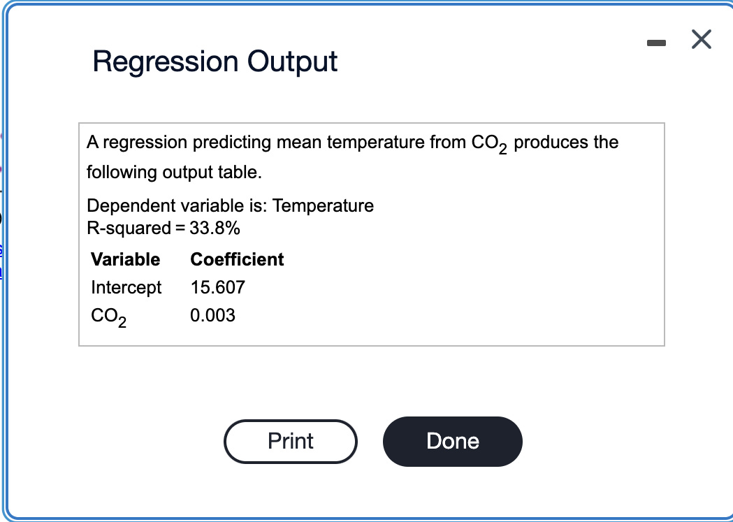 Solved Regression Output A regression predicting mean | Chegg.com