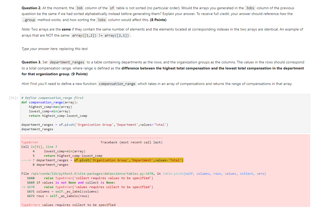 Solved Question 2. At the moment, the Job column of the sf | Chegg.com