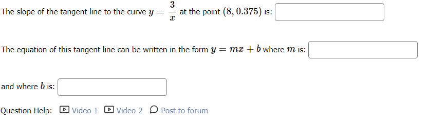 Solved The slope of the tangent line to the curve y=x3 at | Chegg.com
