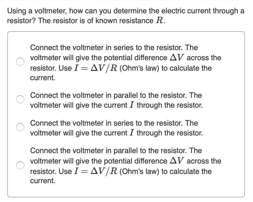 Solved Using a voltmeter, how can you determine the electric | Chegg.com