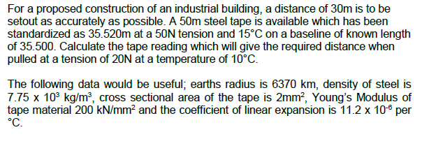 Solved For a proposed construction of an industrial | Chegg.com
