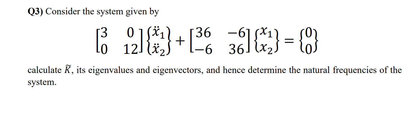 Solved Q3) Consider the system given by | Chegg.com