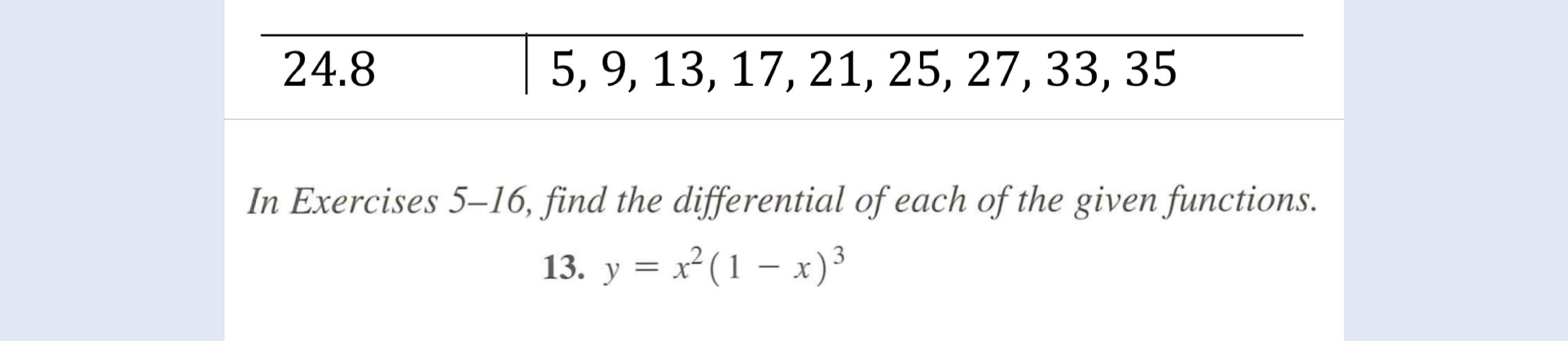 Solved In Exercises 5-16, find the differential of each of | Chegg.com