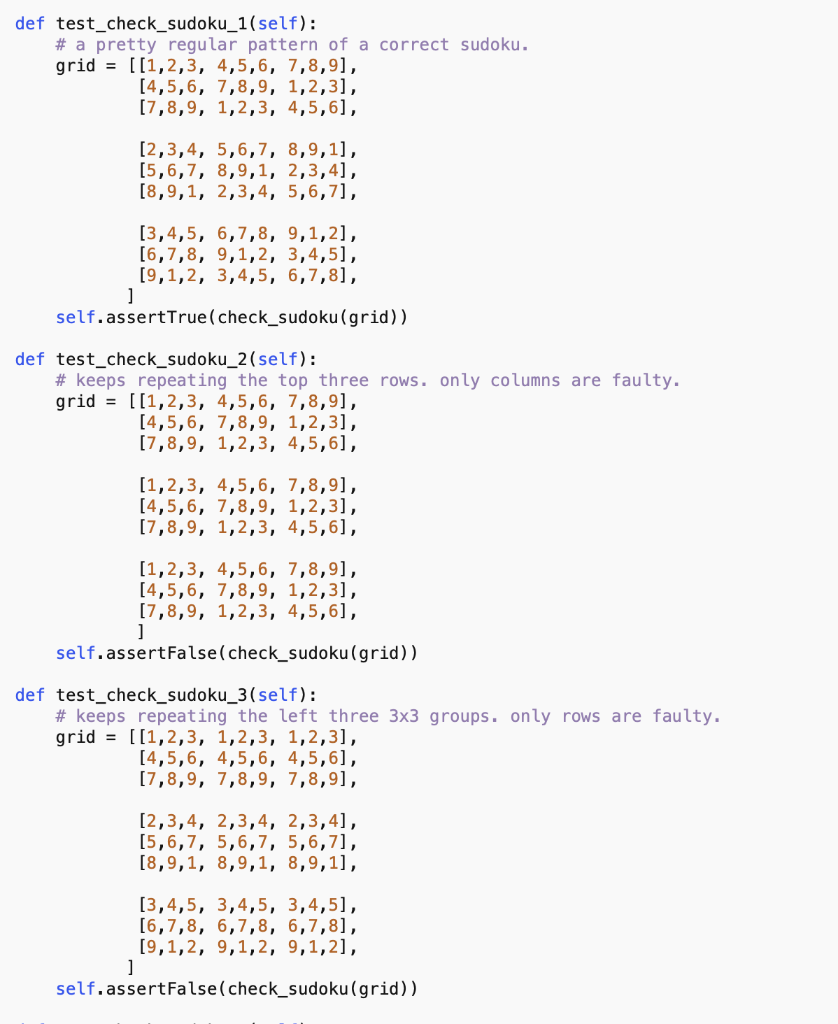 Solved check_sudoku (grid) Given a 9x9 2d list, check if it | Chegg.com