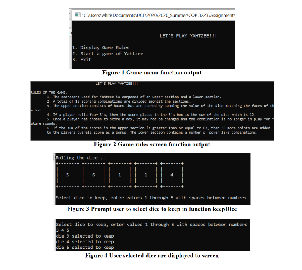 Activity yahtzee.c 1. Copy C source code file | Chegg.com