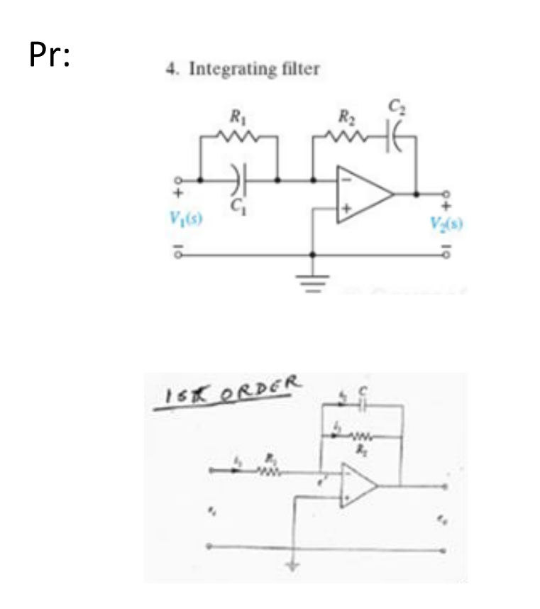 4. Integrating filter | Chegg.com