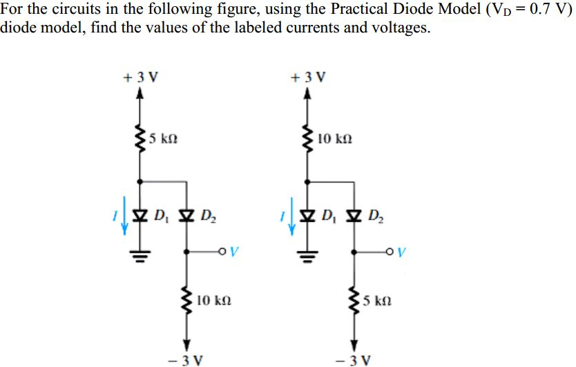Solved For the circuits in the following figure, using the | Chegg.com