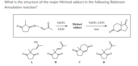 Solved What is the structure of the major Micheal adduct in | Chegg.com