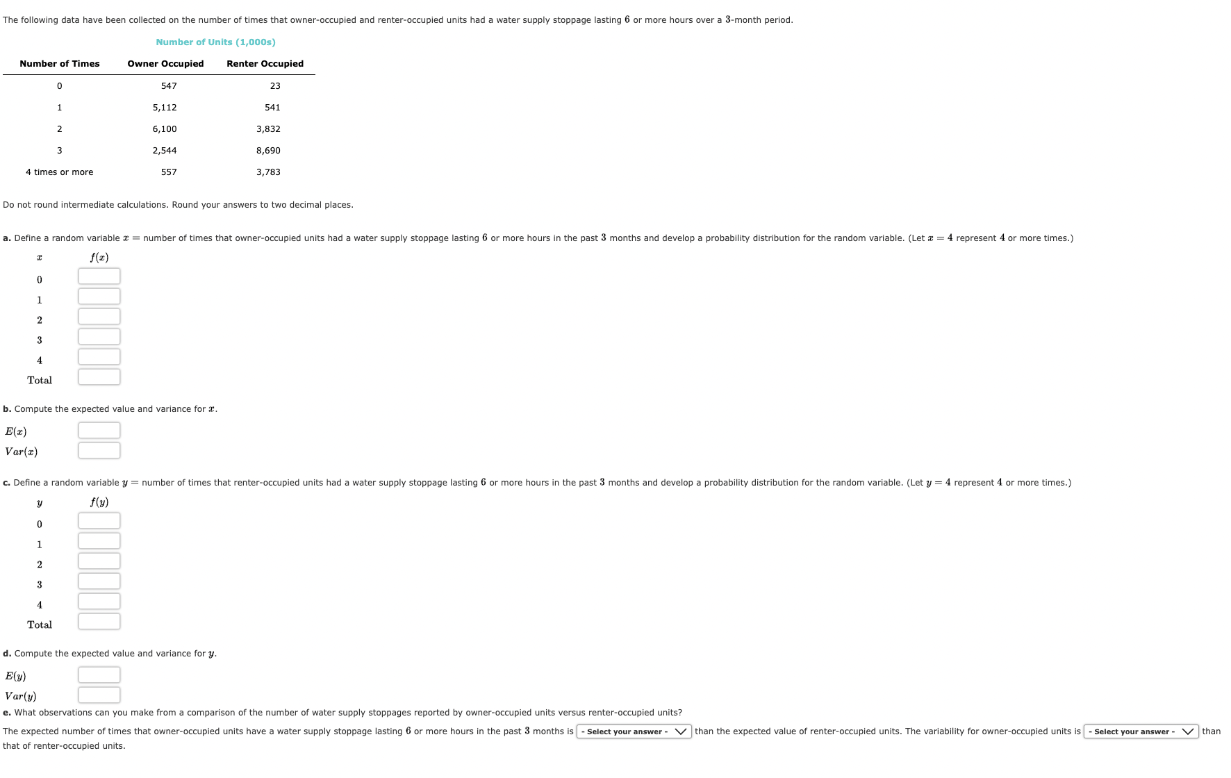 Solved Do not round intermediate calculations. Round your | Chegg.com