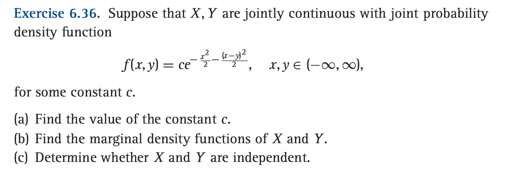 Solved Exercise 6.36. Suppose that X,Y are jointly | Chegg.com