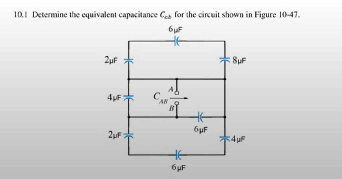 Solved 10.1 determine the equivalent capacitance for the | Chegg.com Solved 10.1 determine the equivalent capacitance for the | Chegg.com