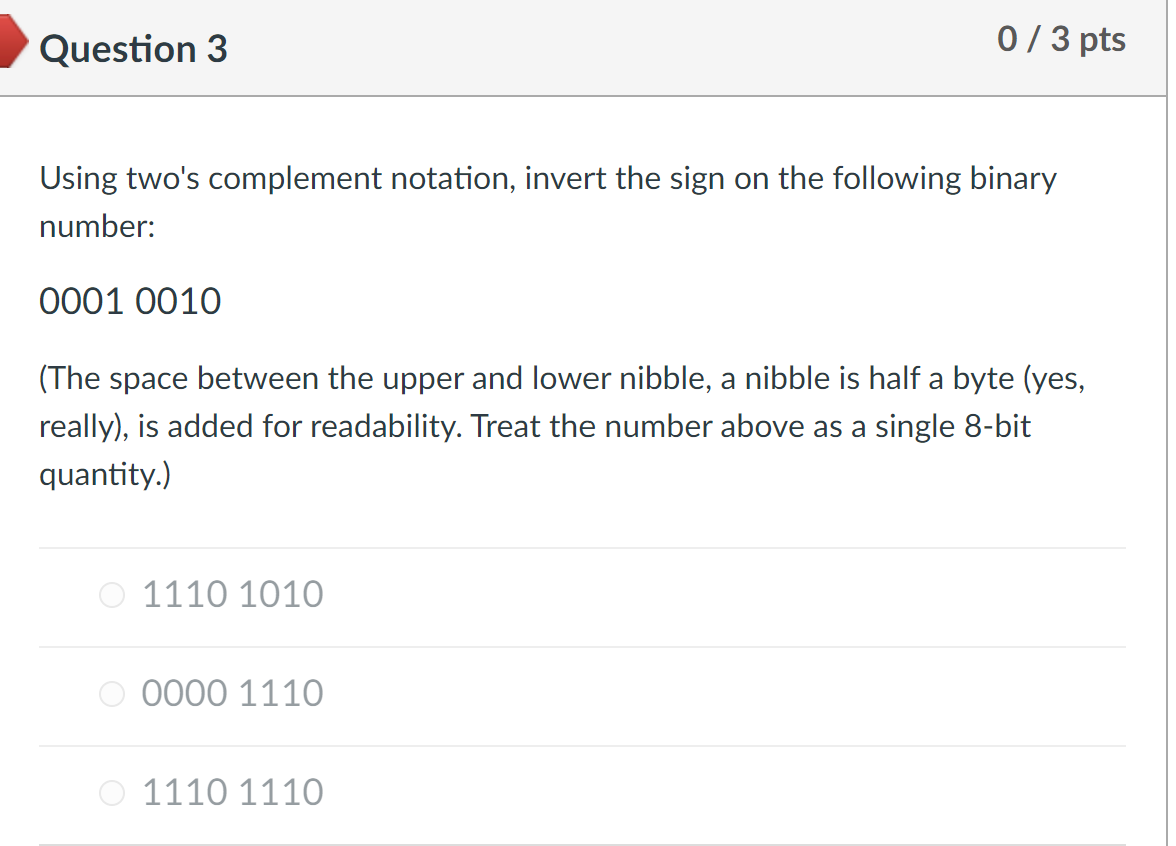Solved Question 3using Twos Complement Notation Invert The 2776