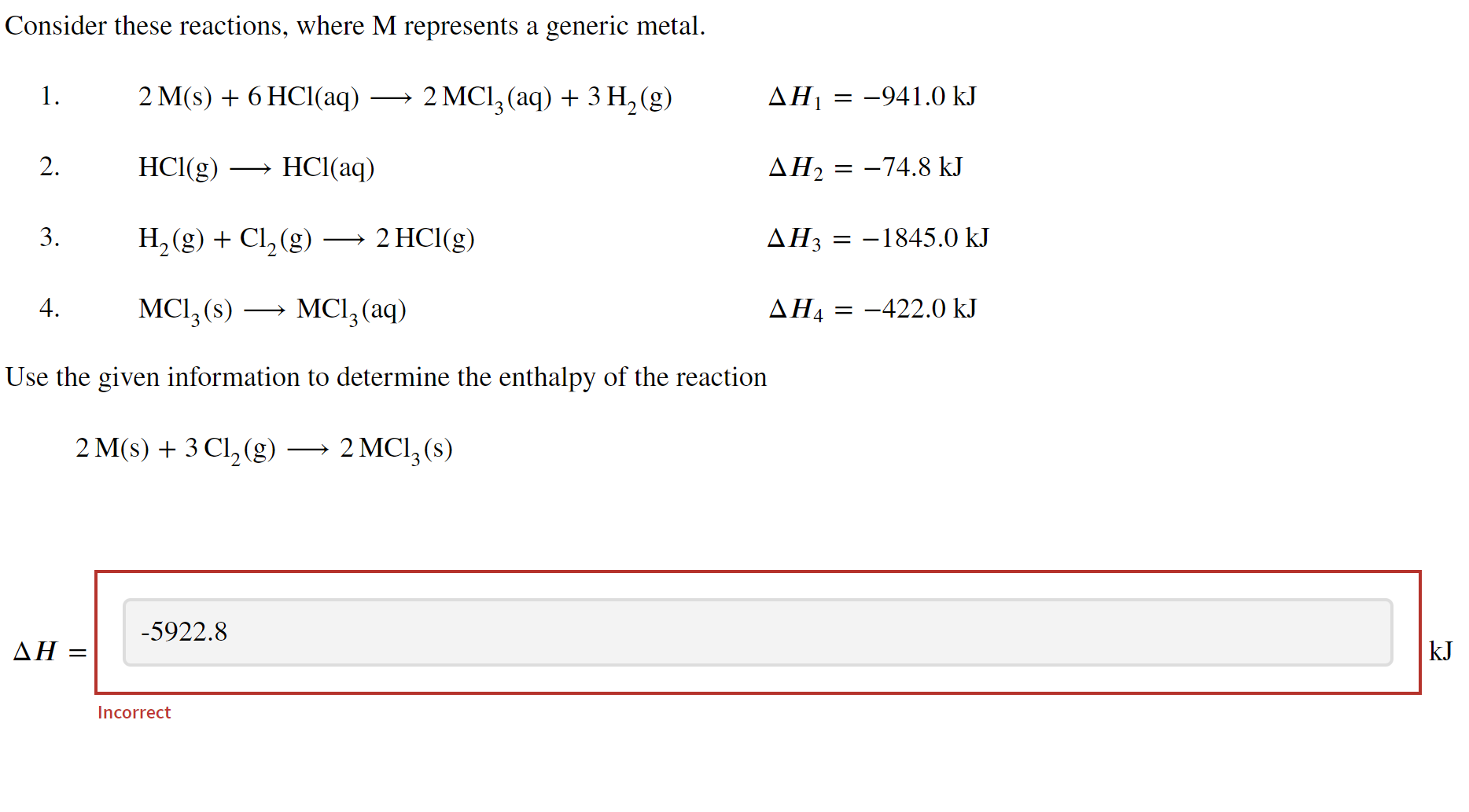 Solved Consider these reactions, where M represents a | Chegg.com