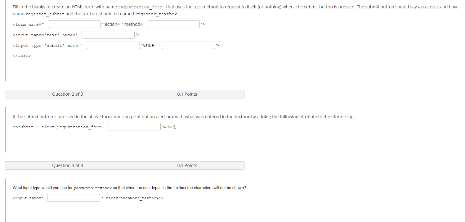 Solved name register_submit and the textbox should be named | Chegg.com