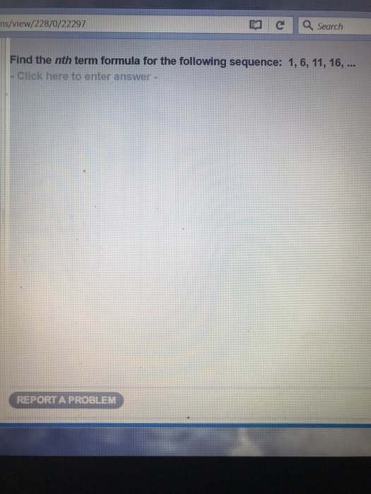 Solved Find the nth term formula for the following sequence: | Chegg.com