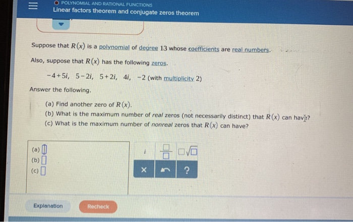 Solved O Polynomial And Rational Functions Linear Factors