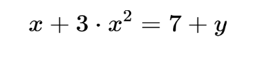 Solved X x+3x2 = 7+y 7+ | Chegg.com