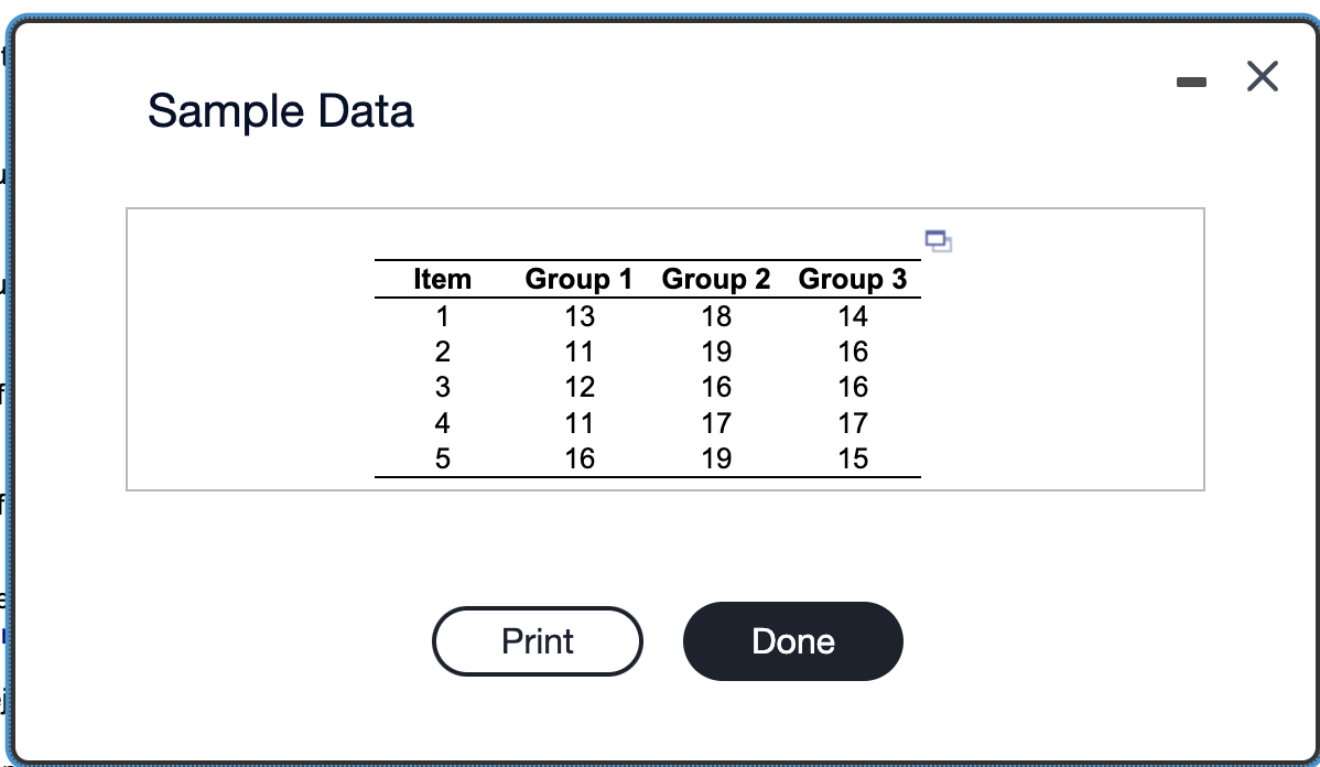 Solved Sample DataDistribution of the Studentized Range | Chegg.com