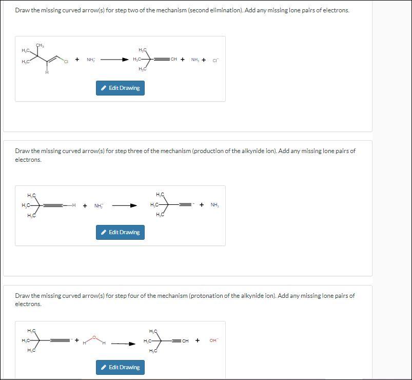 Solved Draw the missing curved arrow(s) for step two of the | Chegg.com