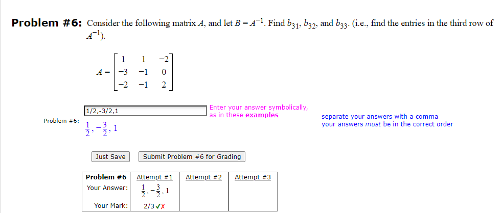 Solved Problem # 6: Consider the following matrix A, ﻿and | Chegg.com