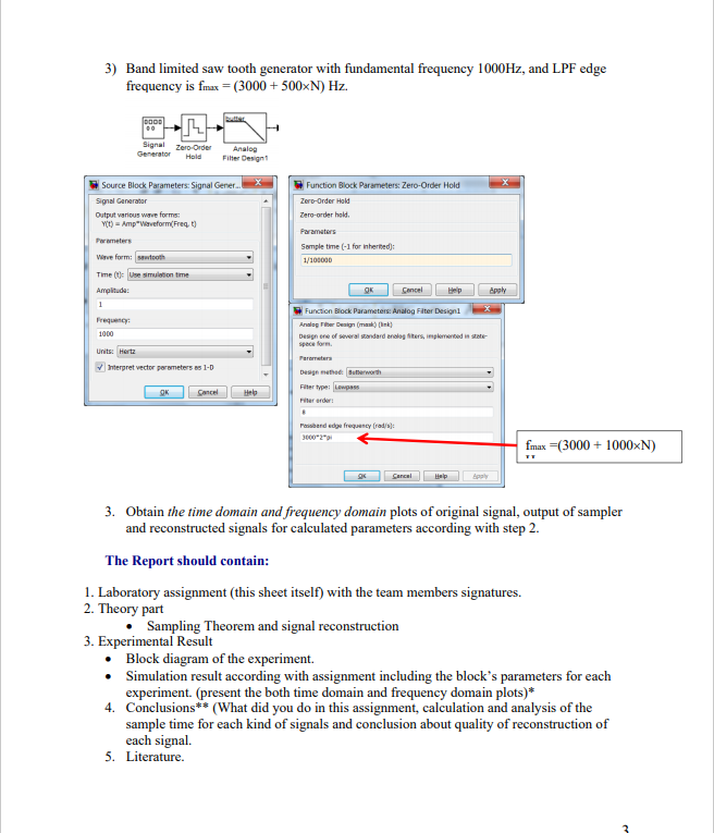 EE3002 Final project Analog Signal Sampling and | Chegg.com