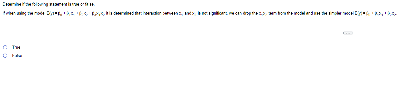 Solved Determine if the following statement is true or | Chegg.com