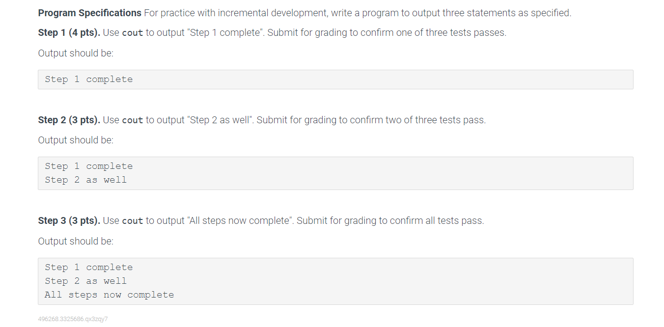 Solved \begin{tabular}{l|lr} LAB & 13.15.1: zyLab training*: | Chegg.com