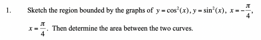 Solved 1. Sketch the region bounded by the graphs of | Chegg.com